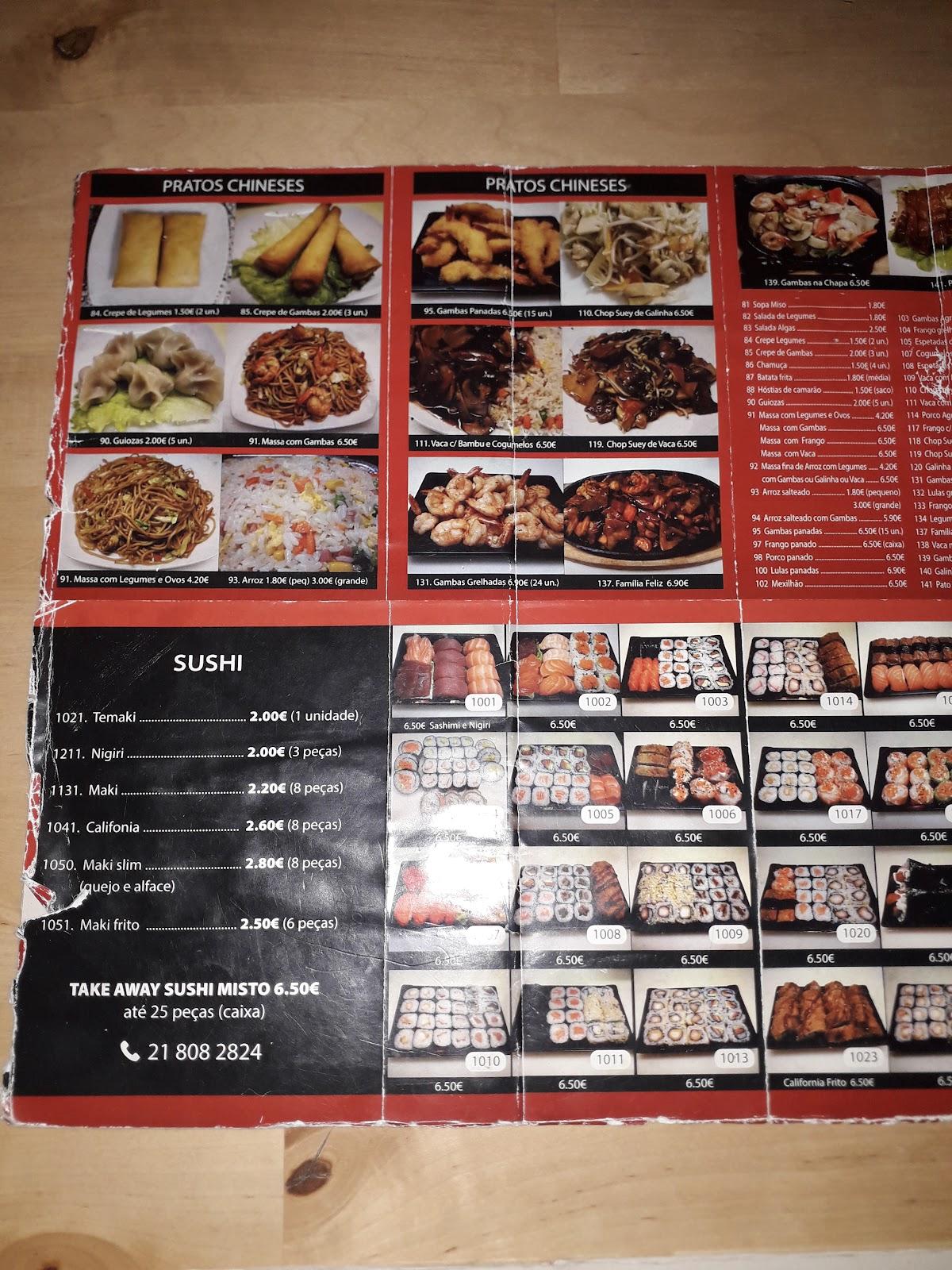 Menu em Restaurante Japonês - OKADA, Amadora