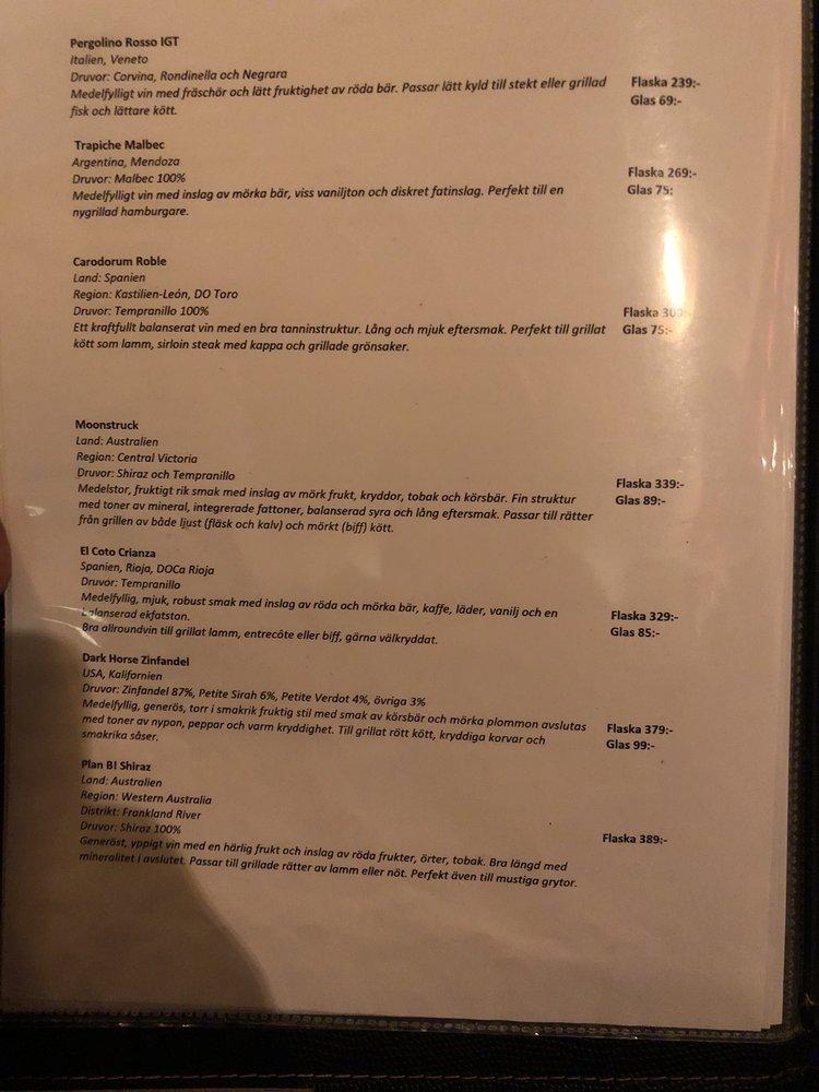 Menu at Carnivore Steak House pub & bar, Malmö
