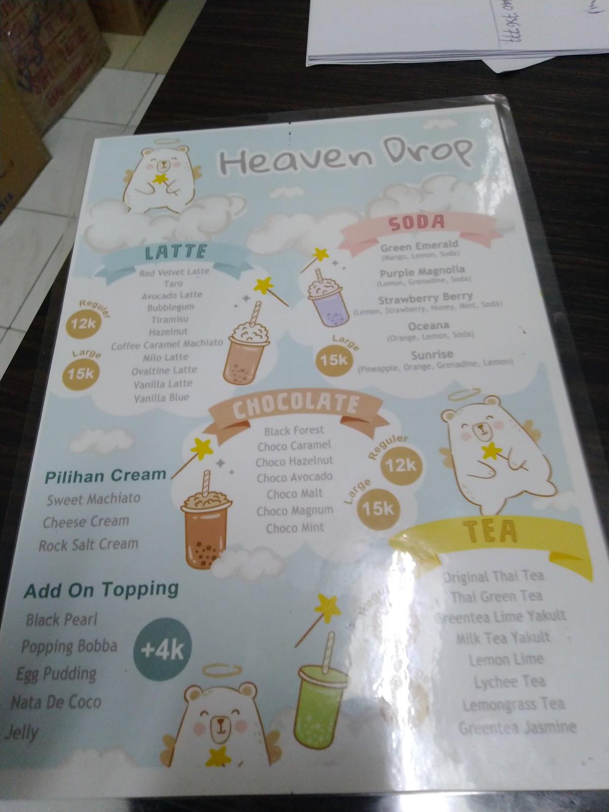 Menu at Khab Khun Pleburan cafe, Semarang