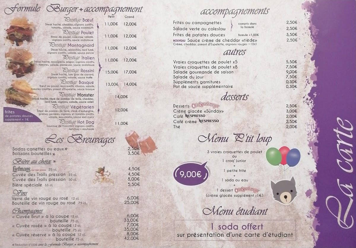 Restaurant Le Prestige Louiseville Menu – TJHA
