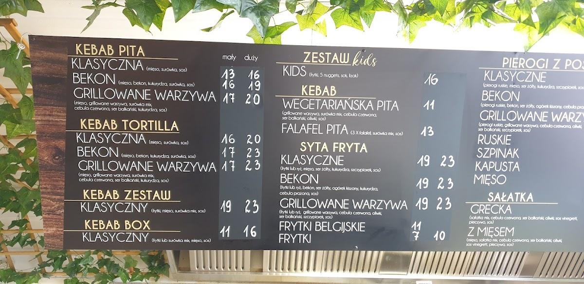 Menu at Locanta restaurant, Jasionka