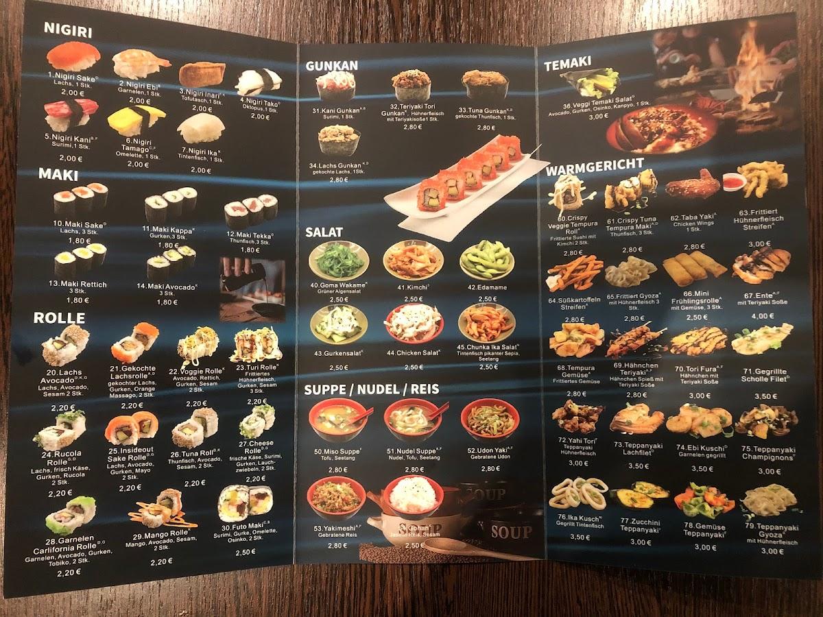 Speisekarte von Oh! Sushi restaurant, Düsseldorf