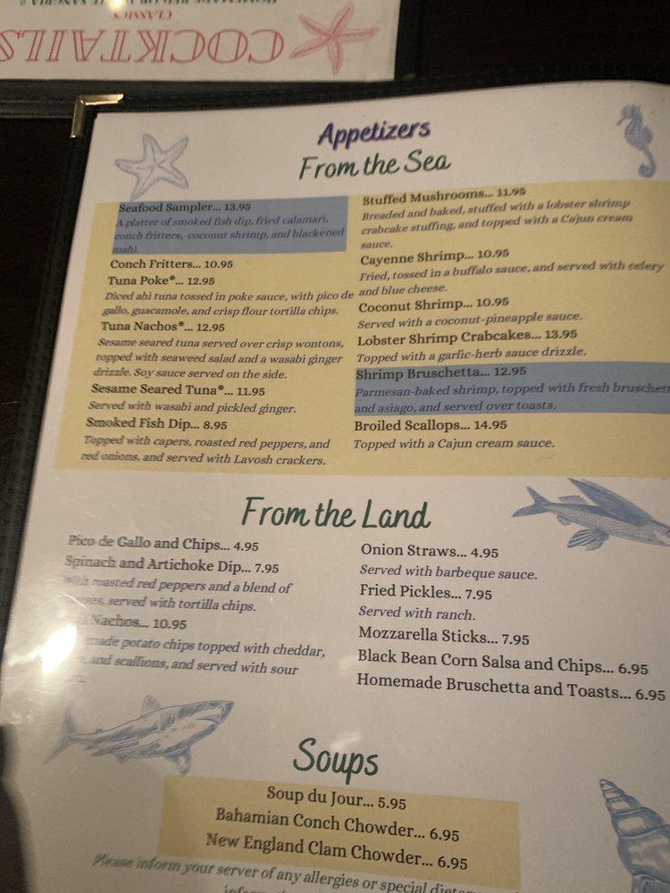 Menu at The Catch Restaurant & Bar, Key Largo