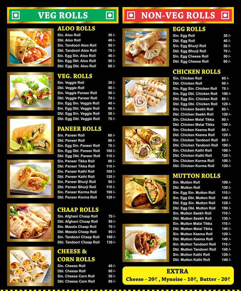 Menu at The Kathi Roll Express, Jaipur, Shop no-16 Upkar Shopping center