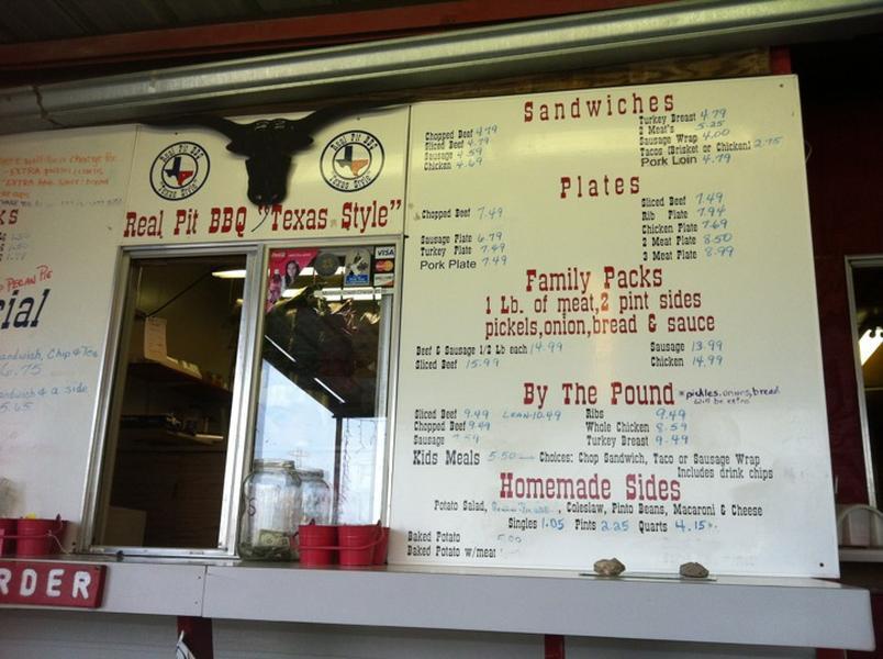 Menu at The ReaL Pit BBQ, Canyon Lake