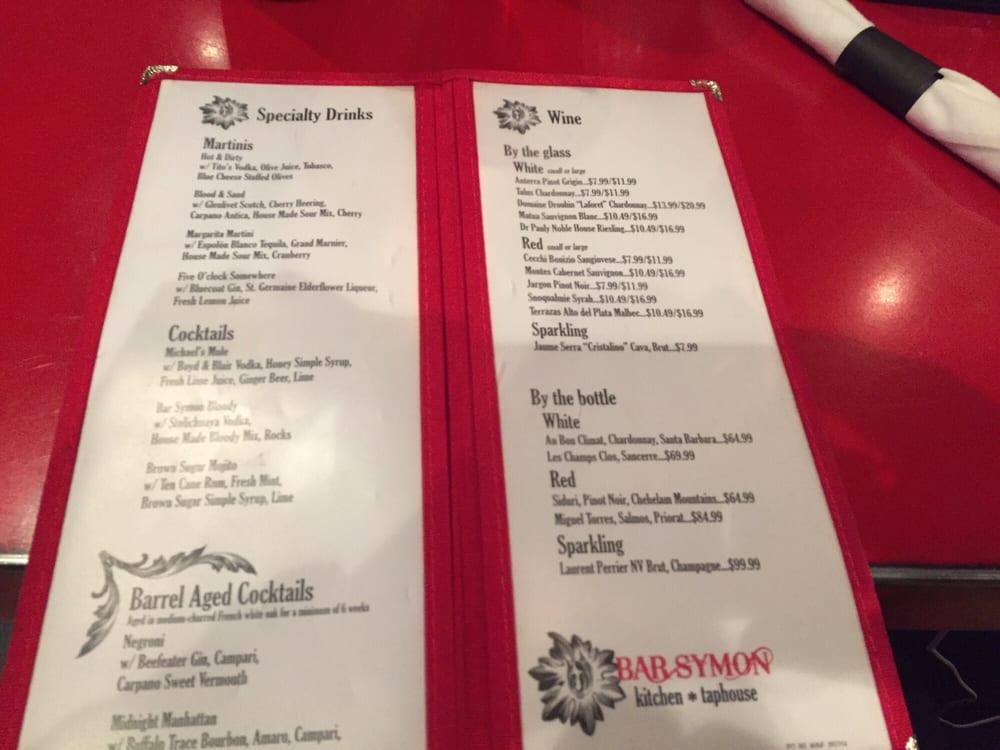 Menu at Bar Symon, Moon