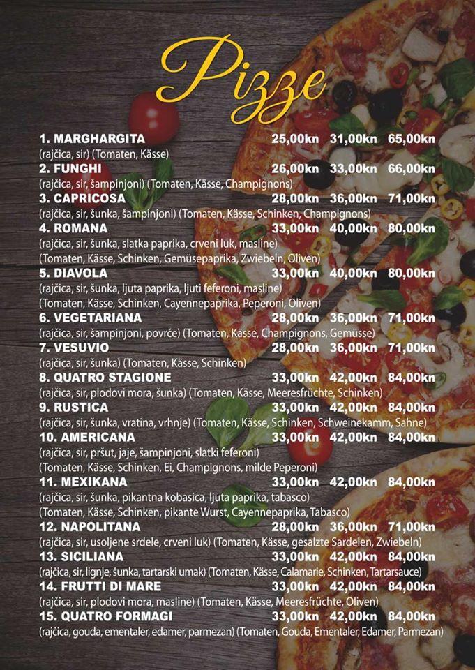 Menu Da FAT BOY Ristorante Prelog Menu Da FAT BOY Ristorante Prelog