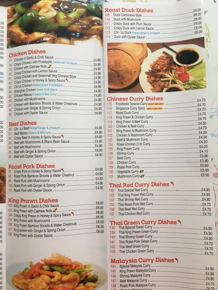 Carta del restaurante Food Tastic, Walsall