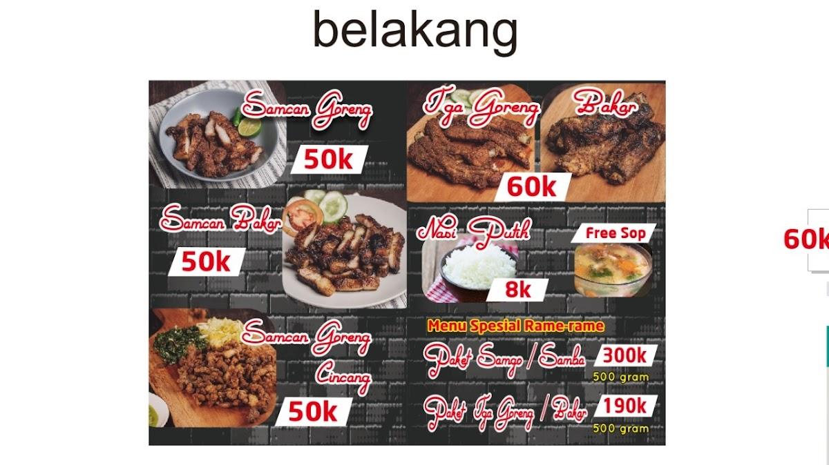 Menu at Zero restaurant, West Jakarta