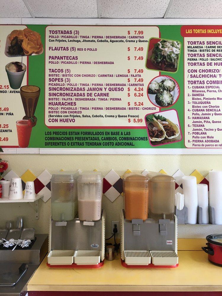 Menu at Delicias Tortas Y Paletas restaurant, McAllen