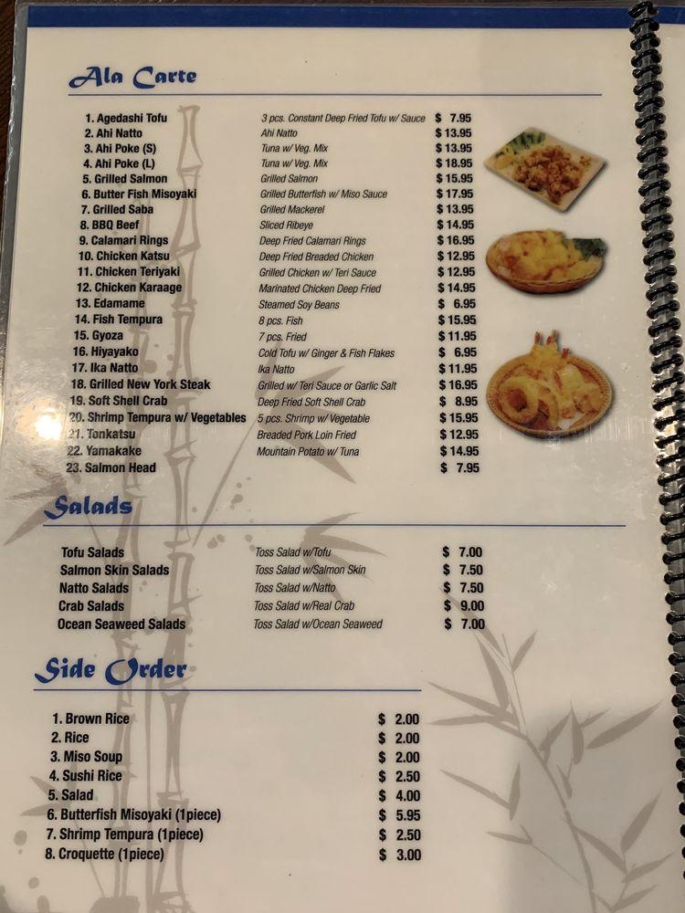 Menu at Kikuya Restaurant, Honolulu, 1315 N King St