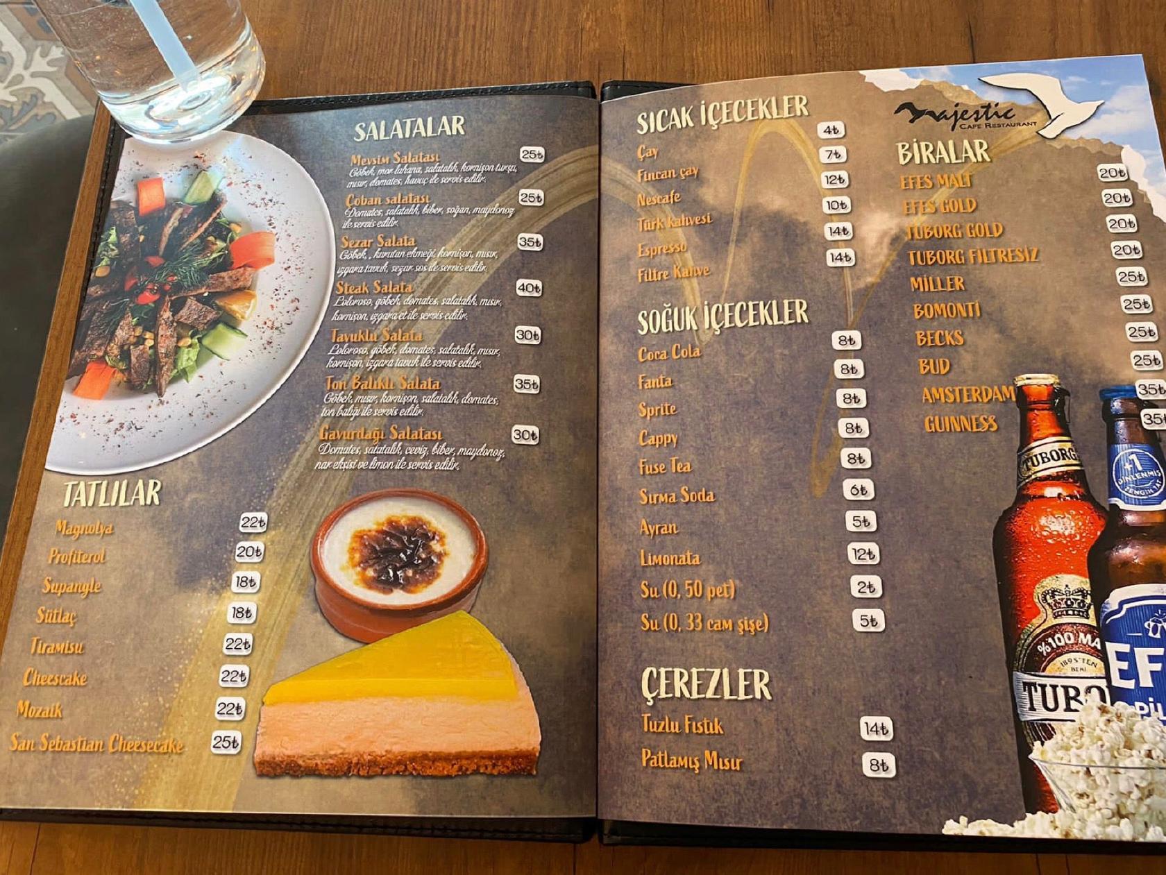 Menu at Majestic Restaurant Avcilar, Istanbul