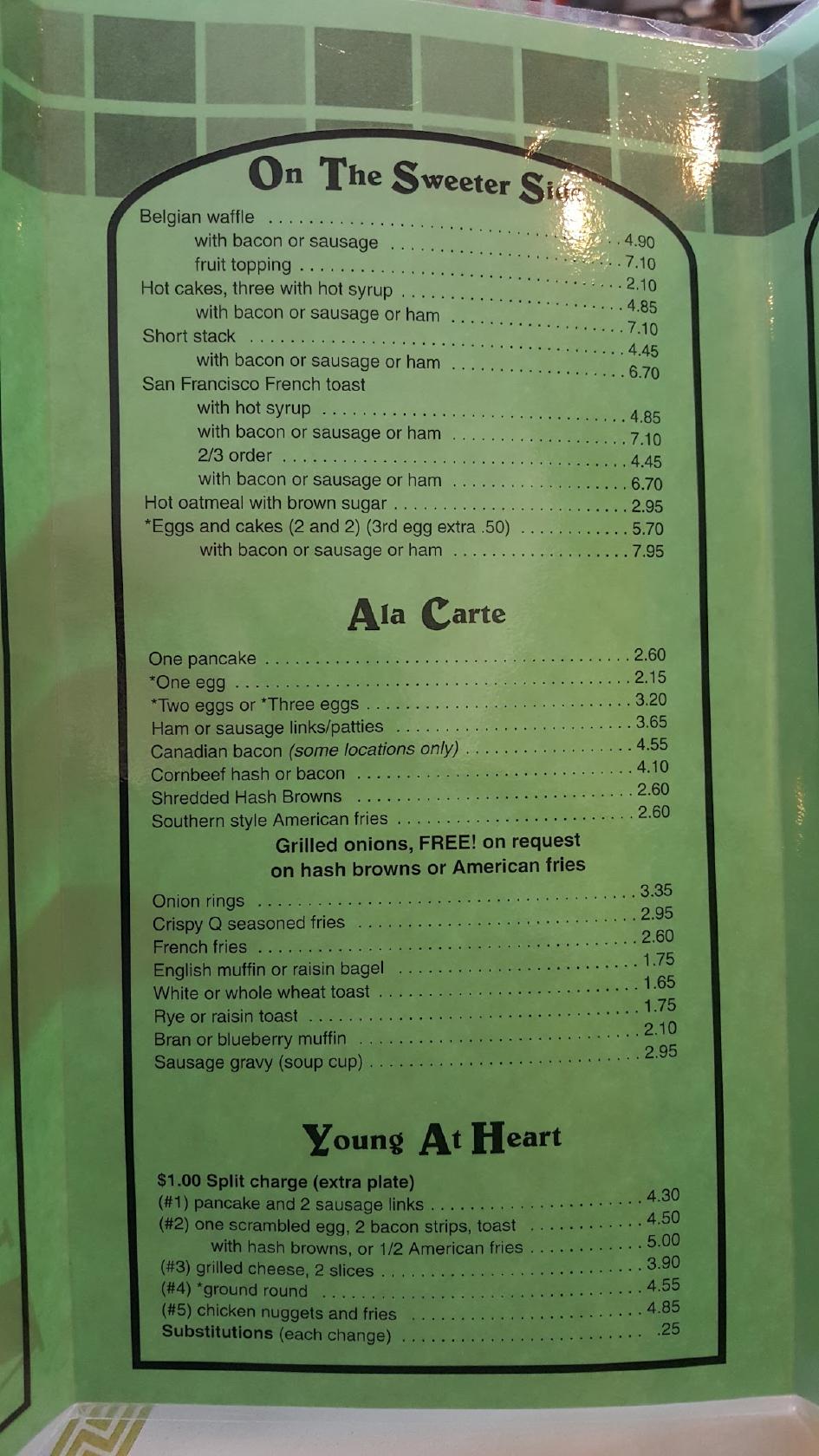 Menu at New Beginnings Restaurant, Grand Rapids, Broadmoor Ave SE