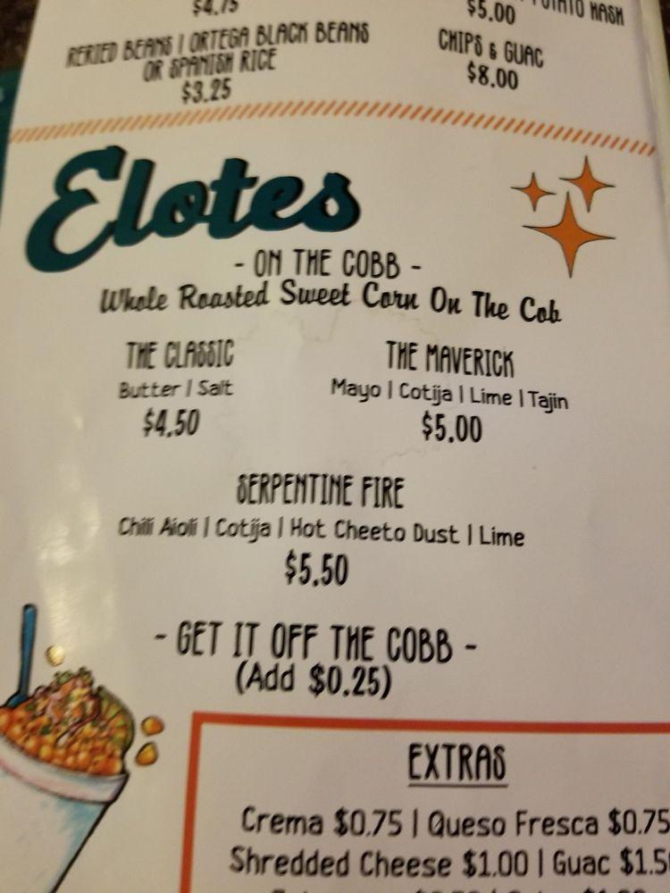 Menu at Retro Taco pub & bar, Riverside