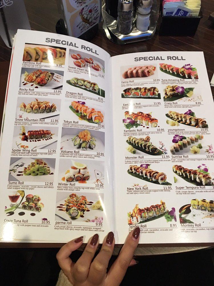 Menu at Omizu Japanese Restaurant, Parma