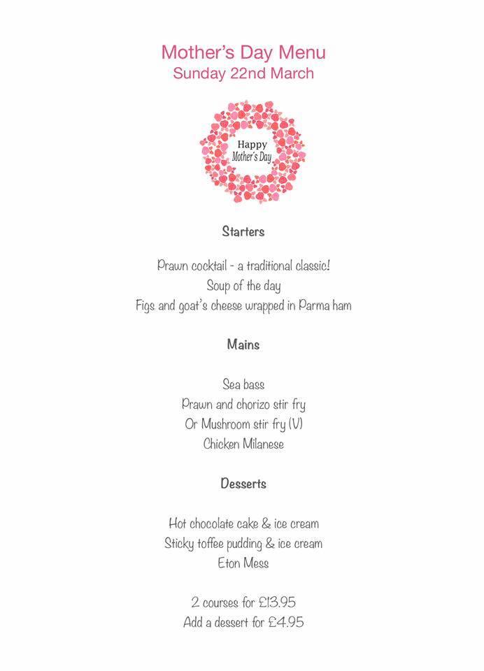 Menu at G cafe, Largs