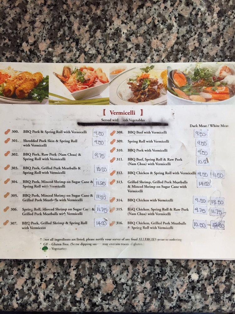 Menu at Star King Viet Thai Cuisine restaurant, Toronto, Yonge St