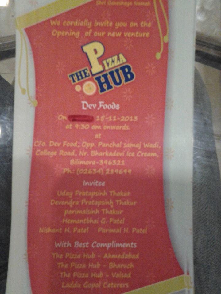 Menu at The Pizza Hub, Valsad, Shop No. 1-2