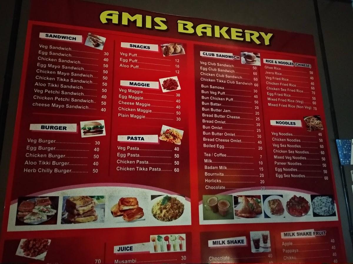 Menu at Amis Bakery And snacks, Bengaluru, 366, 6th Main Rd