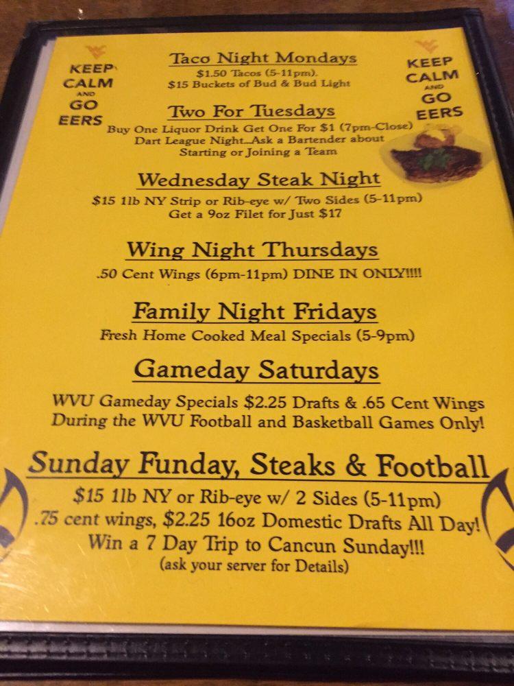 Menu at Better Times Bar & Grill, Moorefield