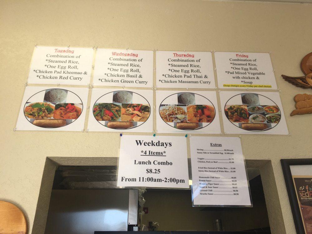 Menu at Four J's (Lao/Thai Dine-In From Togo Boxes or Takeout ...
