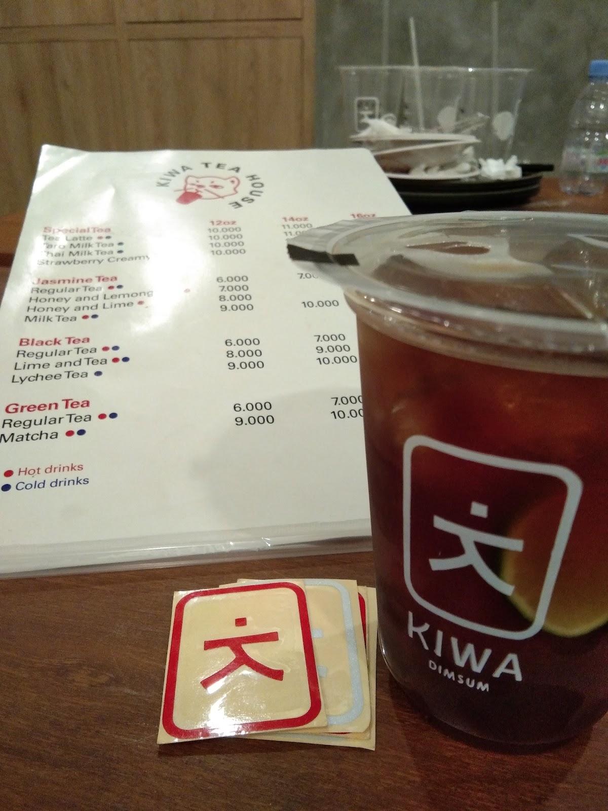 Menu at Kedai Kiwa Dimsum restaurant, Klaten