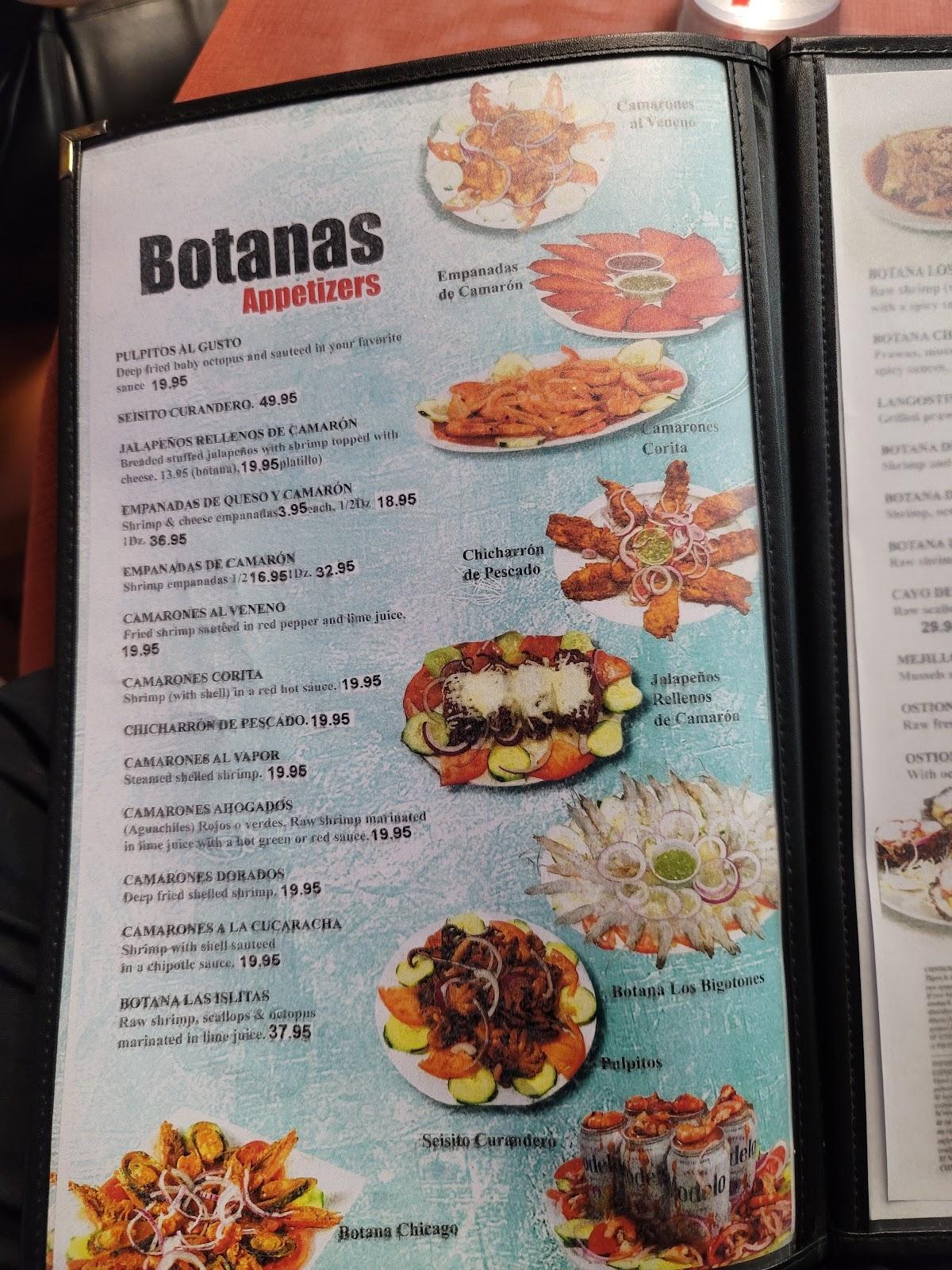 Menu at Mariscos Las Islitas restaurant, Fresno, N Cedar Ave