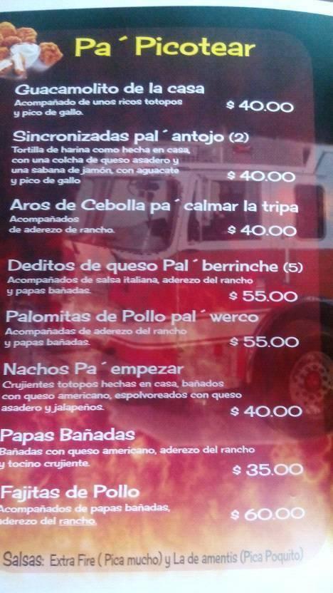 Menu at Fire Station Burger restaurant, Ciudad Apodaca
