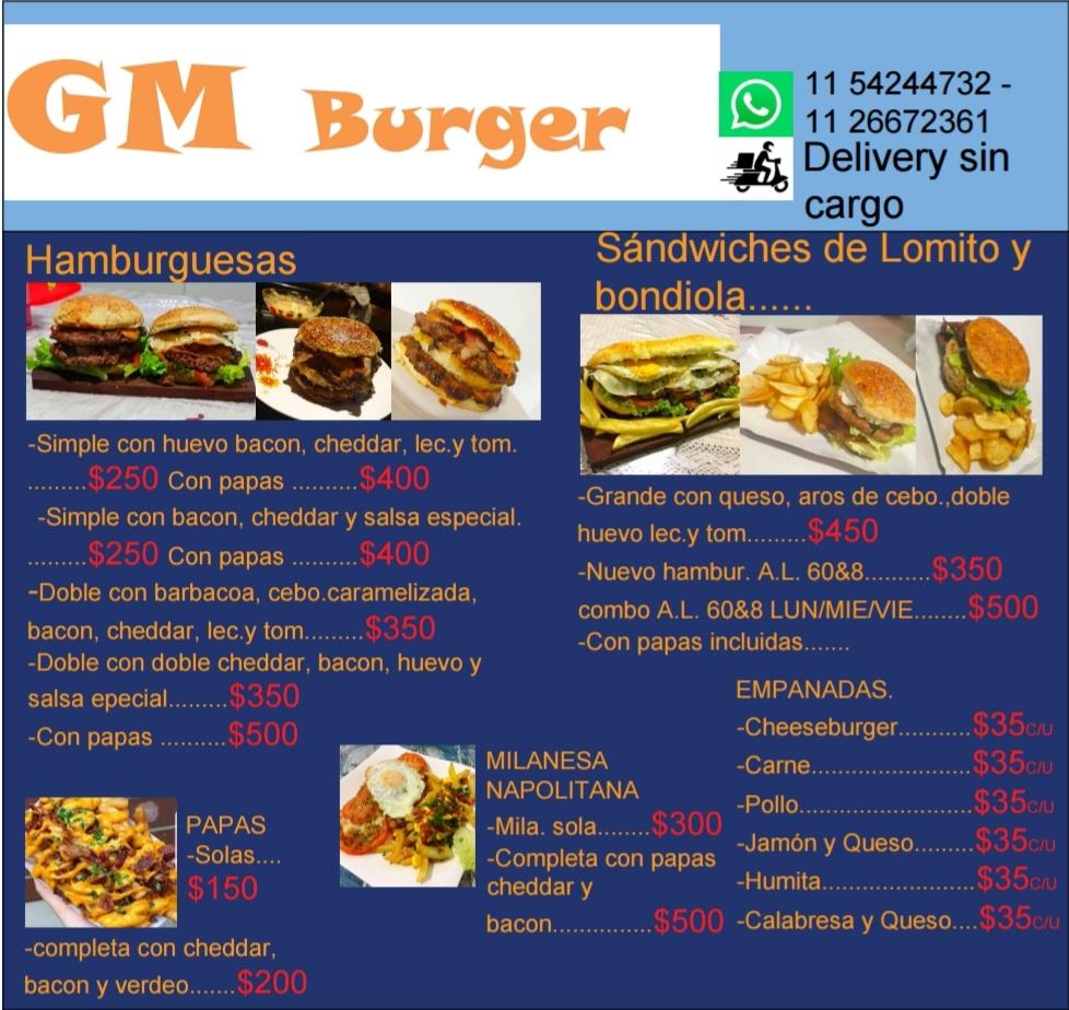Menu at MG BURGER restaurant, Escalada