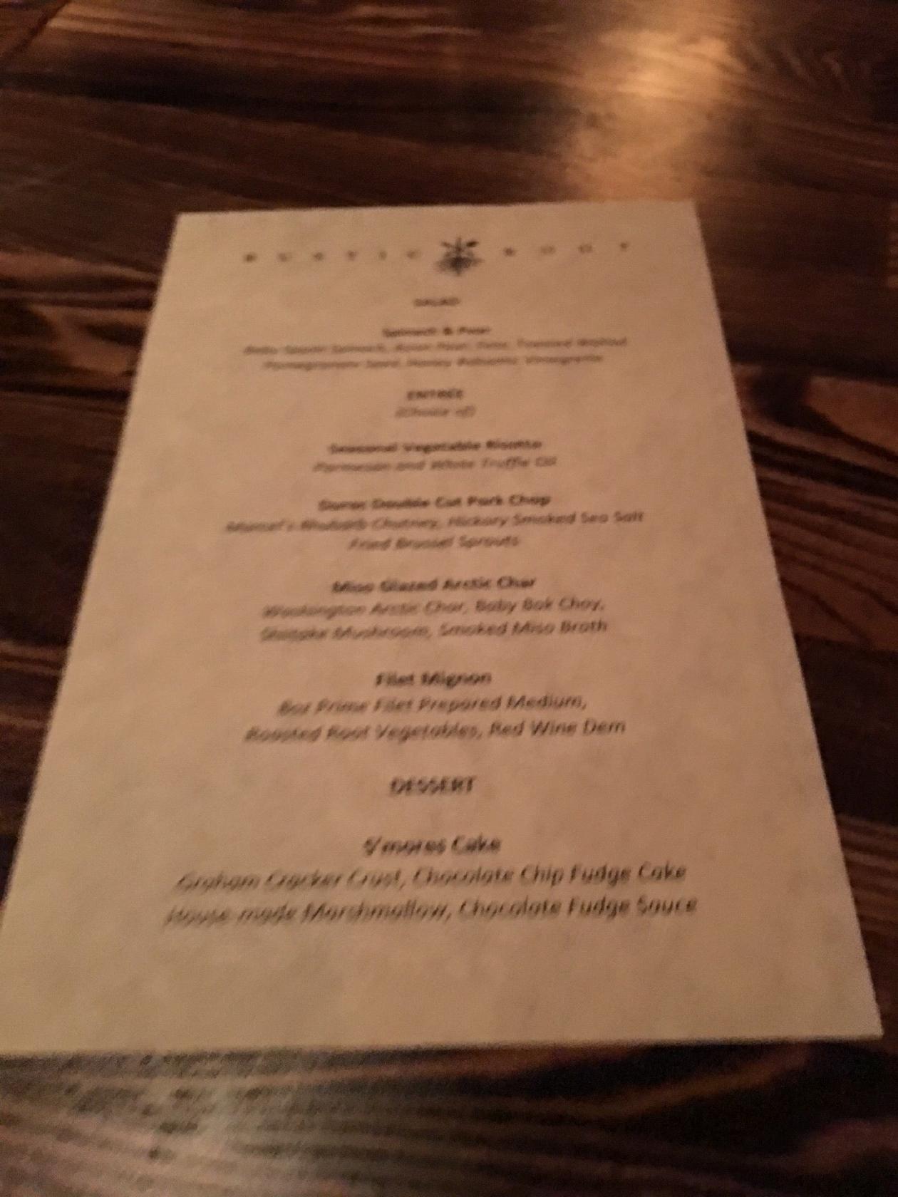 Menu at Rustic Root pub & bar, San Diego
