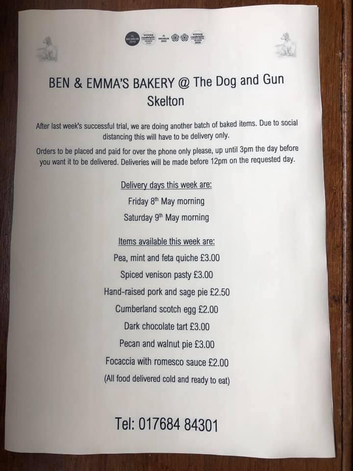 Menu at The Dog and Gun Inn pub & bar, Skelton