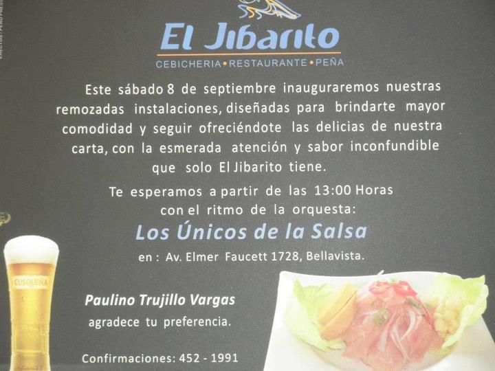 Menu at El Jibarito - Restaurant Peña, Bellavista District