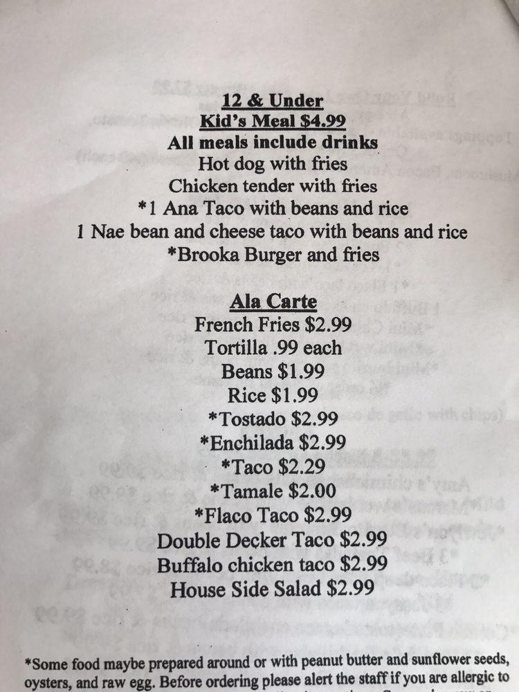 Menu at The Taste of Bay City restaurant, Bay City