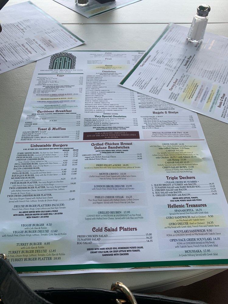 Menu at Arch restaurant, New York City, Ralph Ave