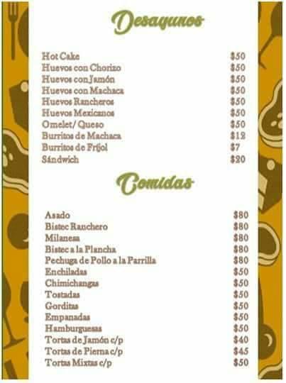 Menu at Kich Cocina restaurant, Alamos