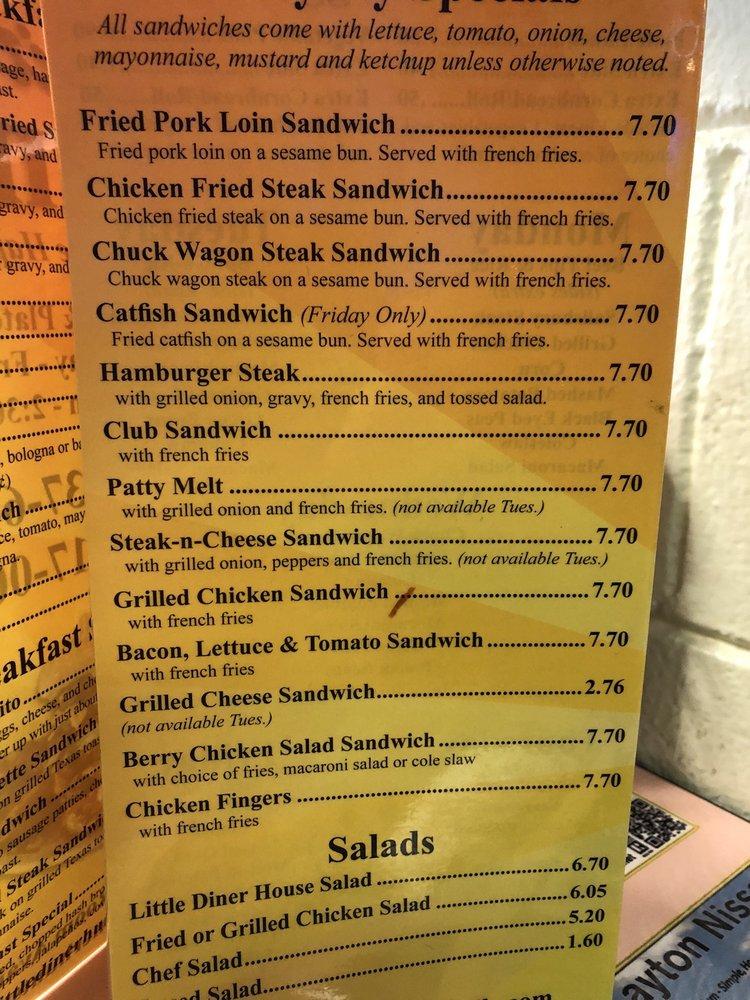 Menu at Little Diner restaurant, Huntsville, Jordan Ln NW # A