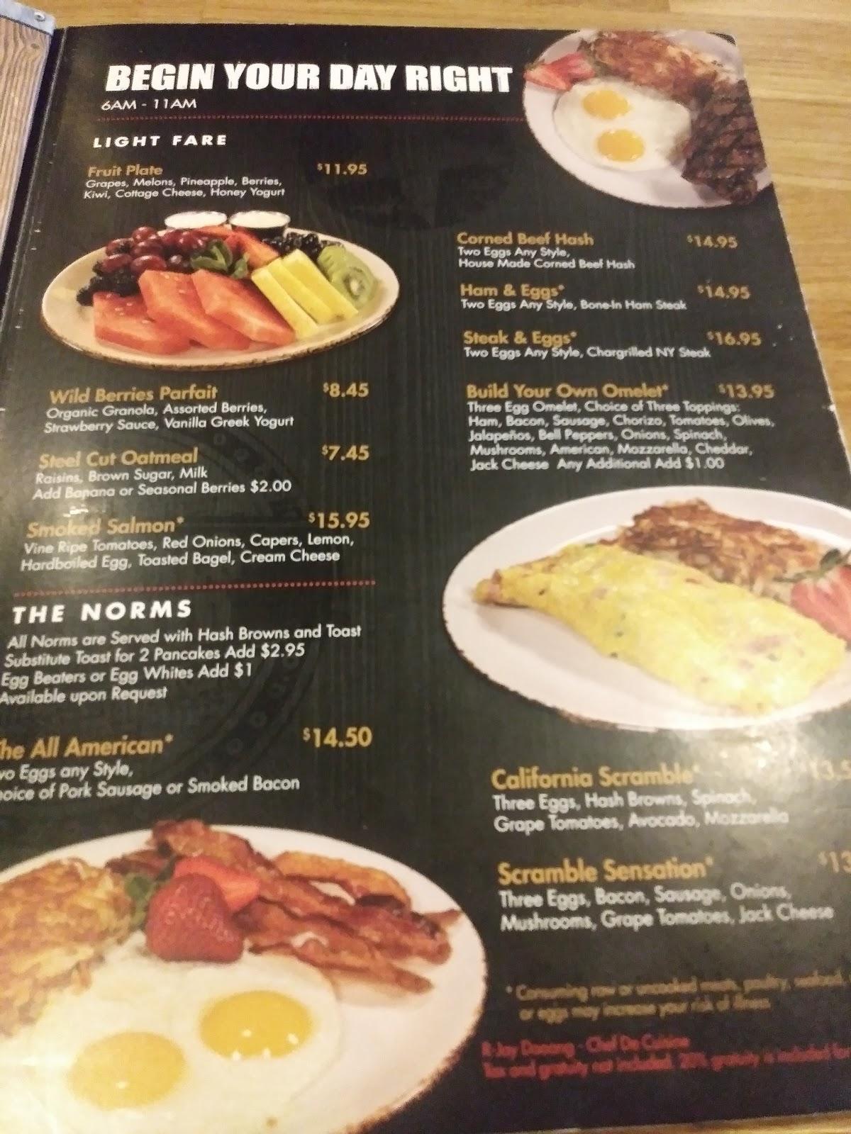 Menu at Good Times Cafe, Cabazon