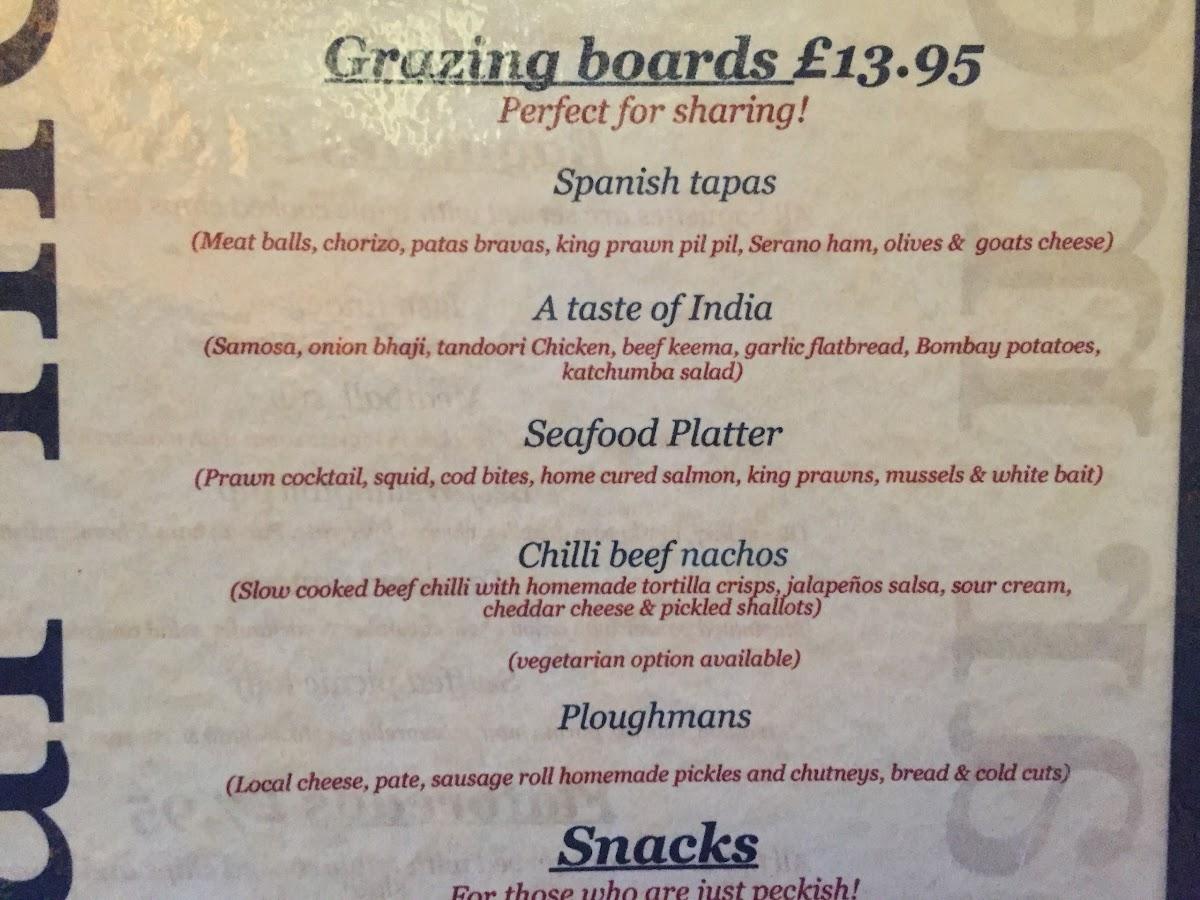 Menu at The Royal Oak pub & bar, Kirby Muxloe, 35 Main St