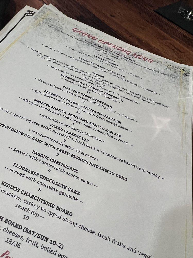 Menu at Quench Taps and Tapas restaurant, Surprise