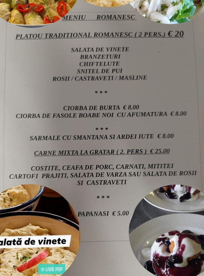 Menu at Restaurant Romanesc Phoenix Transilvania, Pioltello