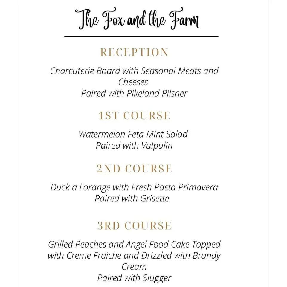 Menu at The Meredith Inn restaurant, Kittanning
