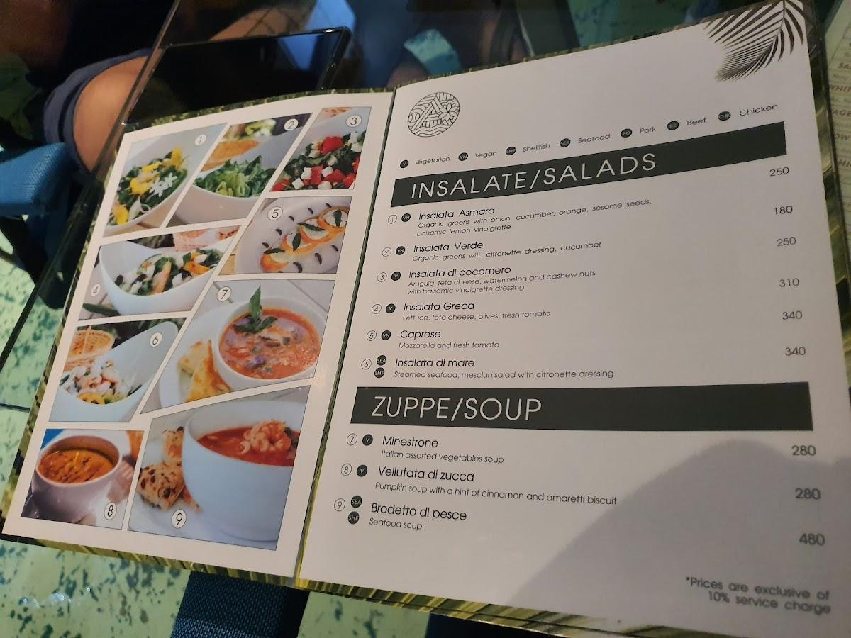 Carta del restaurante Asmara Urban Resort and Lifestyle Village, Cebú