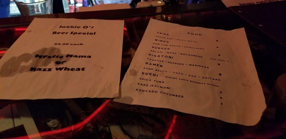 Menu at Coda pub & bar, Cleveland