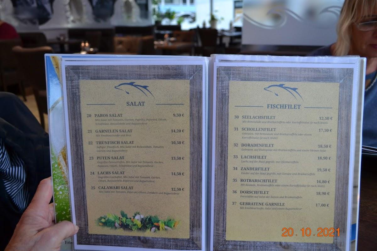 Speisekarte von Delphin Fisch & Steak restaurant, Dahme