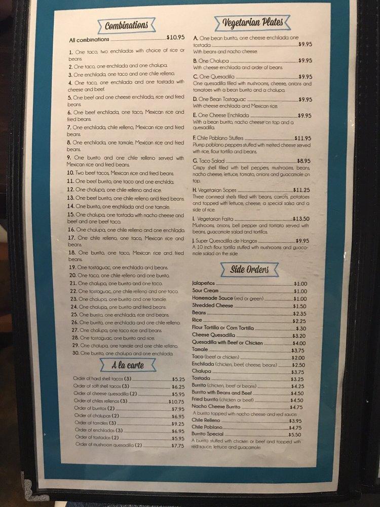Menu at Gran Agave restaurant, Riverview