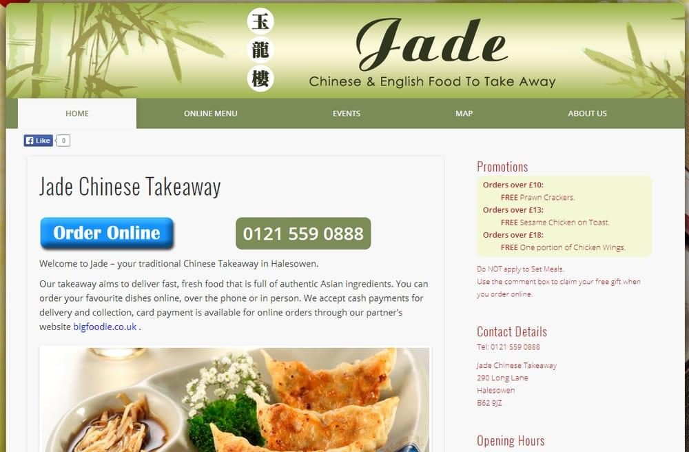 Menu at Jade fast food, Halesowen, 290 Long Ln