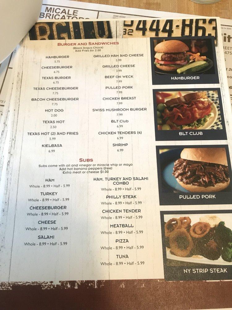 Carta de Roadside Cafe, Kill Buck