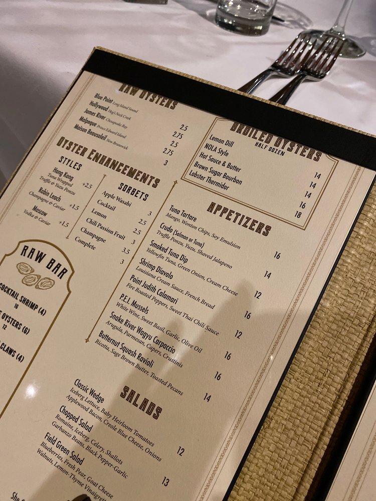 Menu at Coastal Fish Company restaurant, Memphis