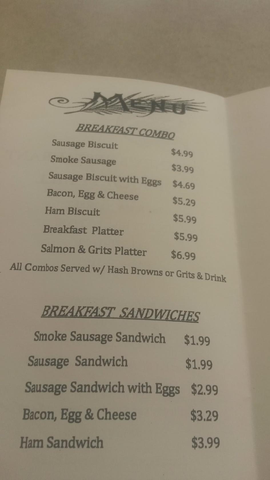Menu at Johnny Boys Diner restaurant, Lancaster