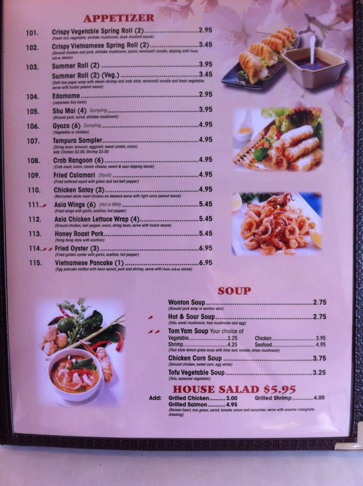 Menu at Modern Asia pub & bar, Frederick